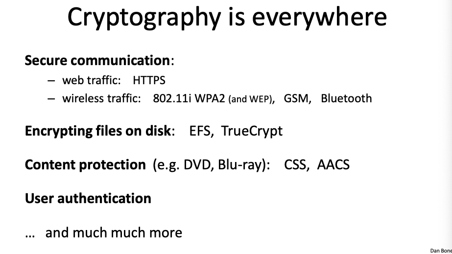 Dan Boneh Cryptography I Week1